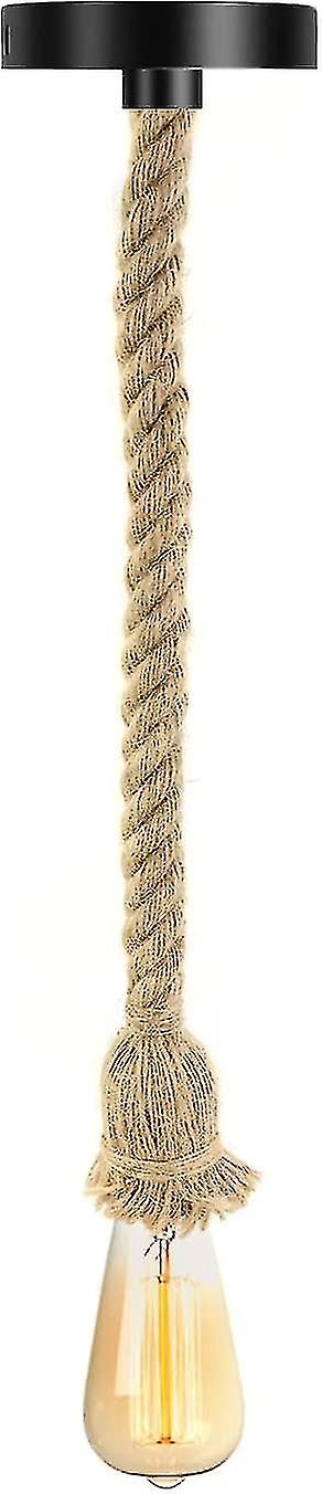 E27 Retro Hemp Rope Chandelier Lamp Retro Pendant Lights Ceiling ...