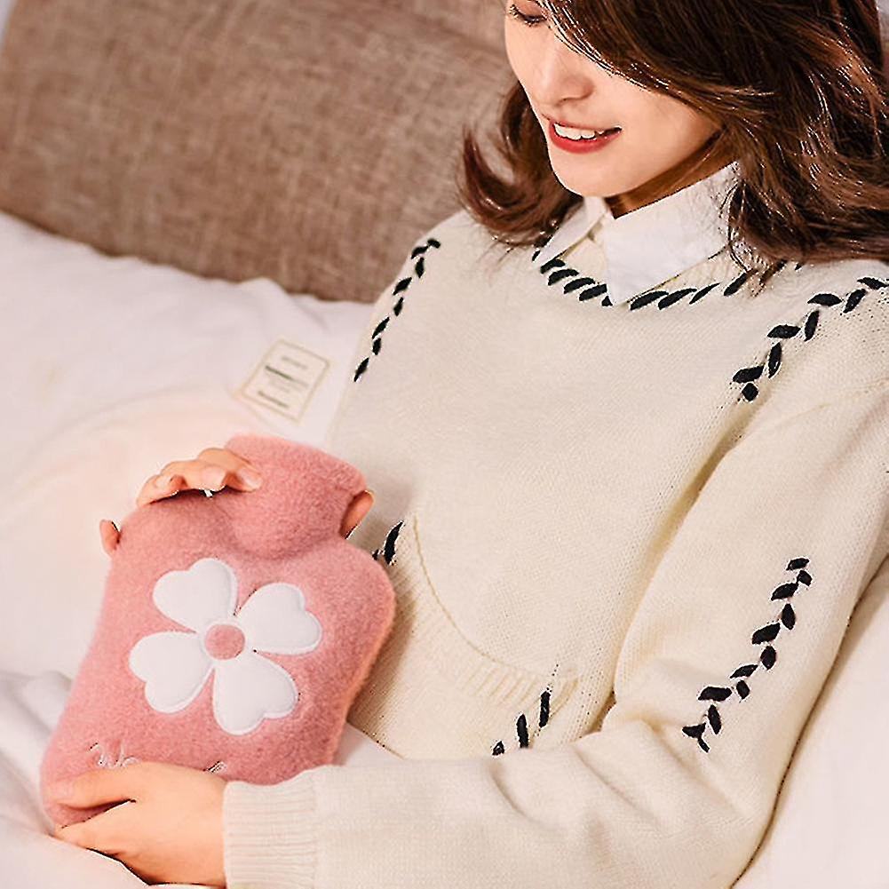 1000ml Hot Water Bag Cute Hand Warmer Bag Warmer Hand Flower Hot Water ...