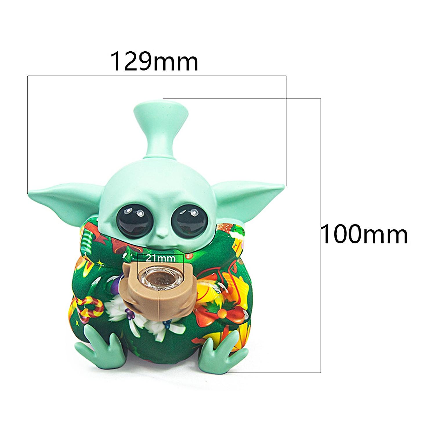 Baby Yoda Pipe Lovely Miniature Cartoon Figurine Model Toy Collection ...