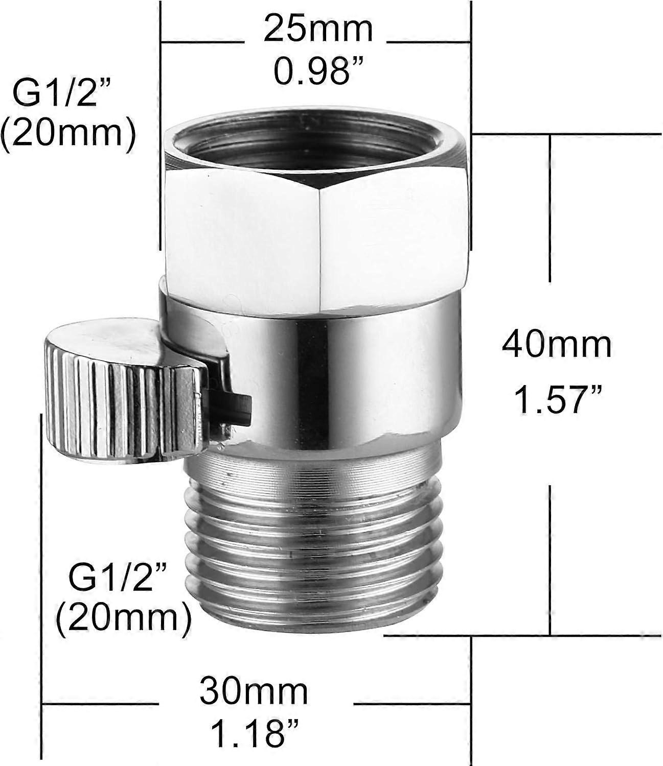 Shower Head Shut-off Tap Brass with Switch Valve 1/2 Male Female Shower ...