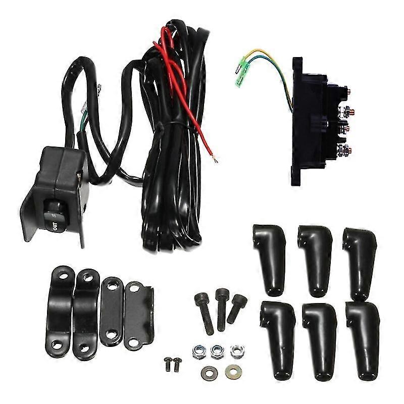 12v Winch Solenoid Relay Contactor Winch Rocker Thumb Switch Set Handle ...