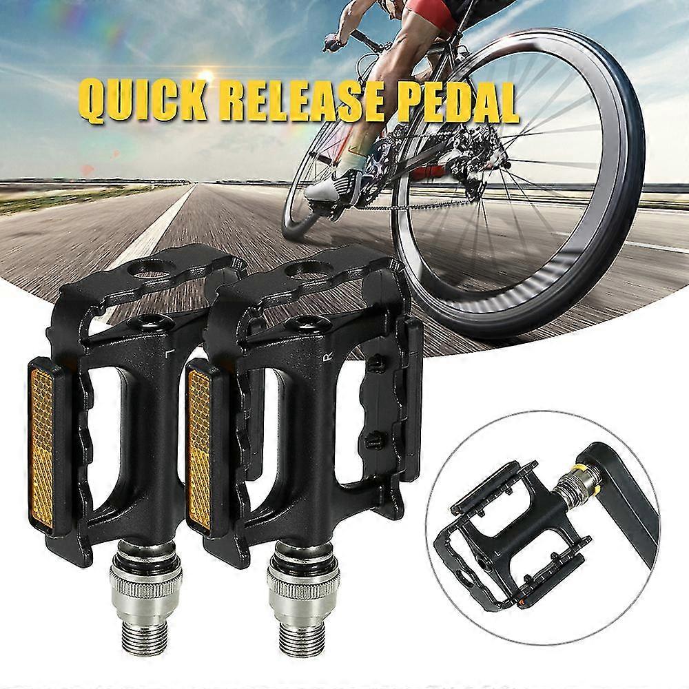 Bike Quick Release Pedals MTB Bike Bicycle Cycling Platform Pedal with Pedal Extender Adapter ...