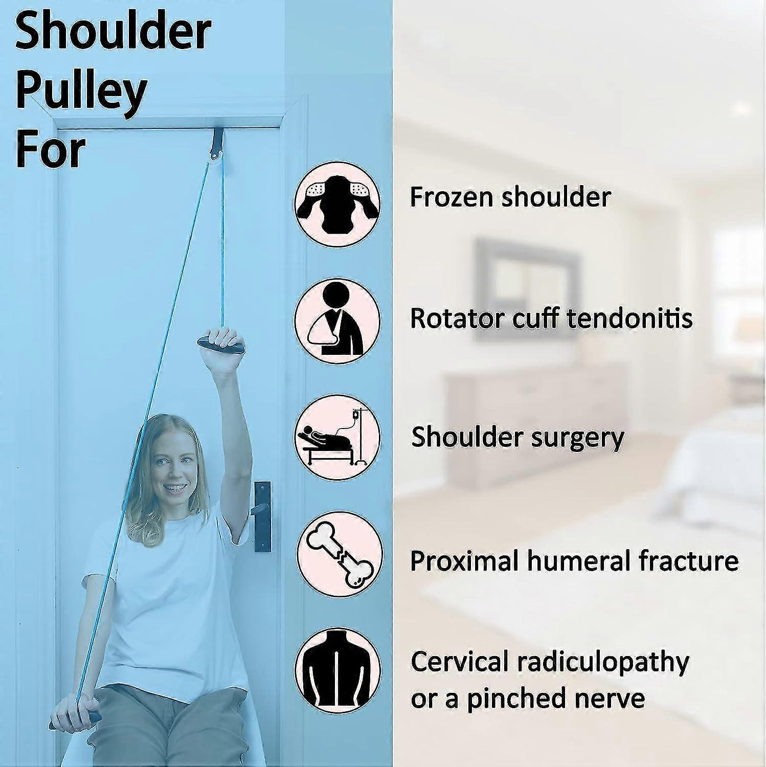 Shoulder Pulley Over The Door Physical Therapy System, Exercise Pulley ...