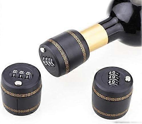 Combination Lock and Wine Bottle Stopper Whiskey Bottle Stopper Lock ...
