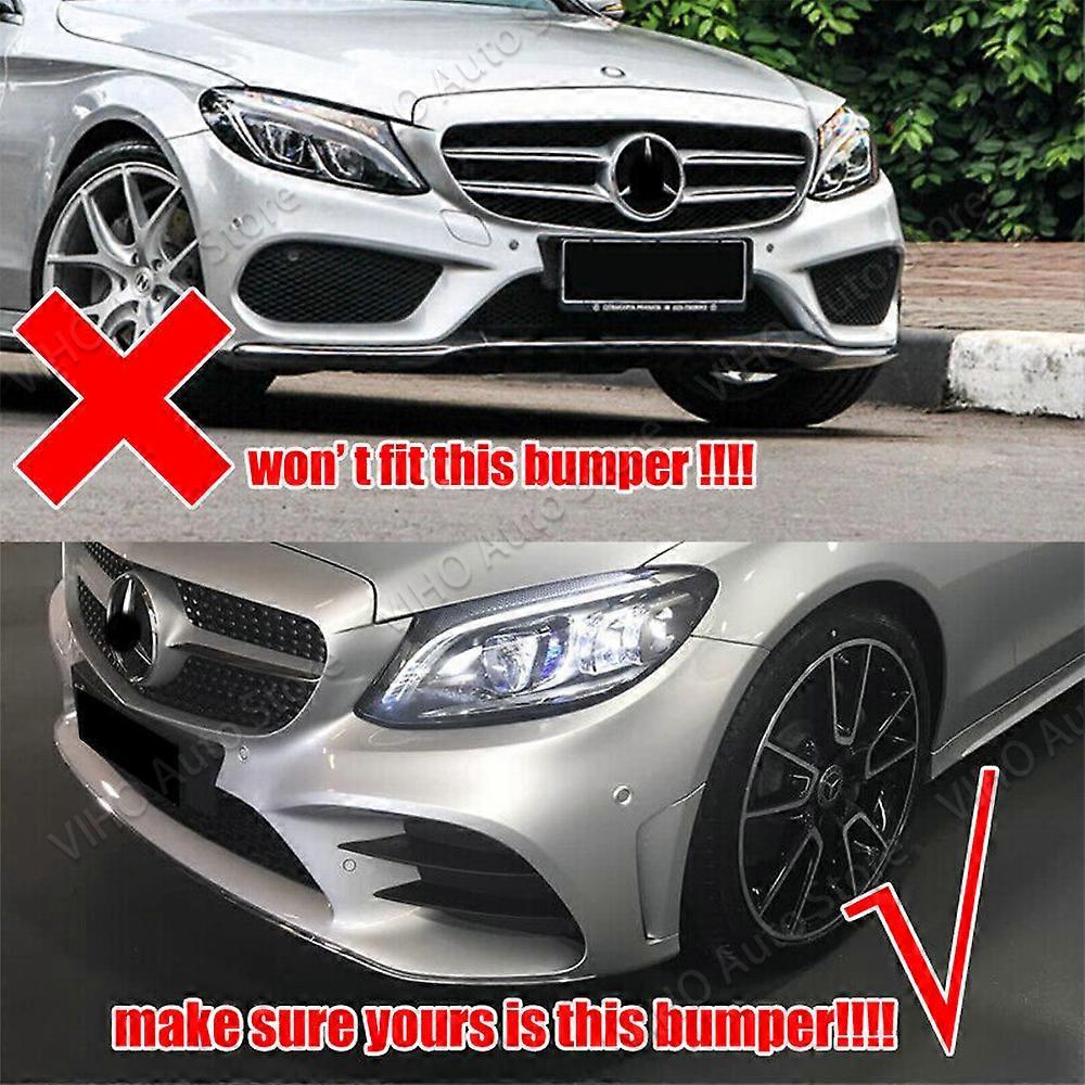 W205 C205 S205 C43 Car Front Spoiler Bumper Lip Spoiler Splitter For Mercedes Benz C180 C200 ...