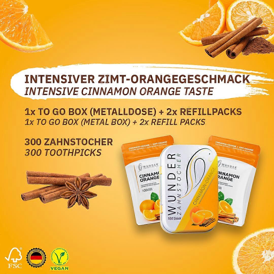 Miracle Toothpicks with Flavor - Bundle of 3 Cinnamon-Orange Aromatic ...