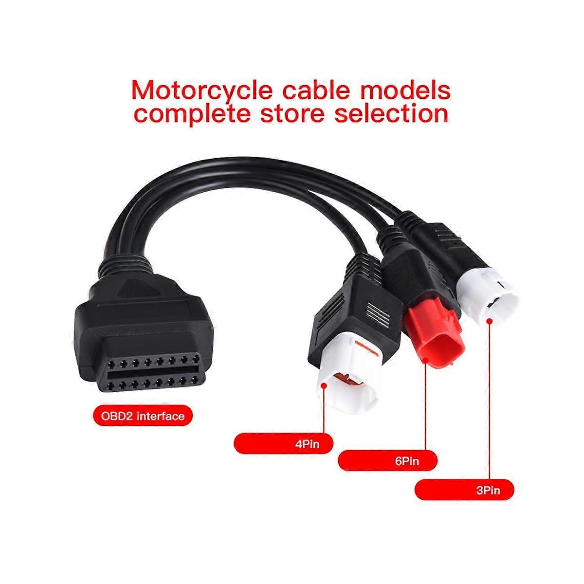 Motorcycle for Yamaha 3Pin 4Pin and Honda 6Pin OBD2 Diagnostics ...