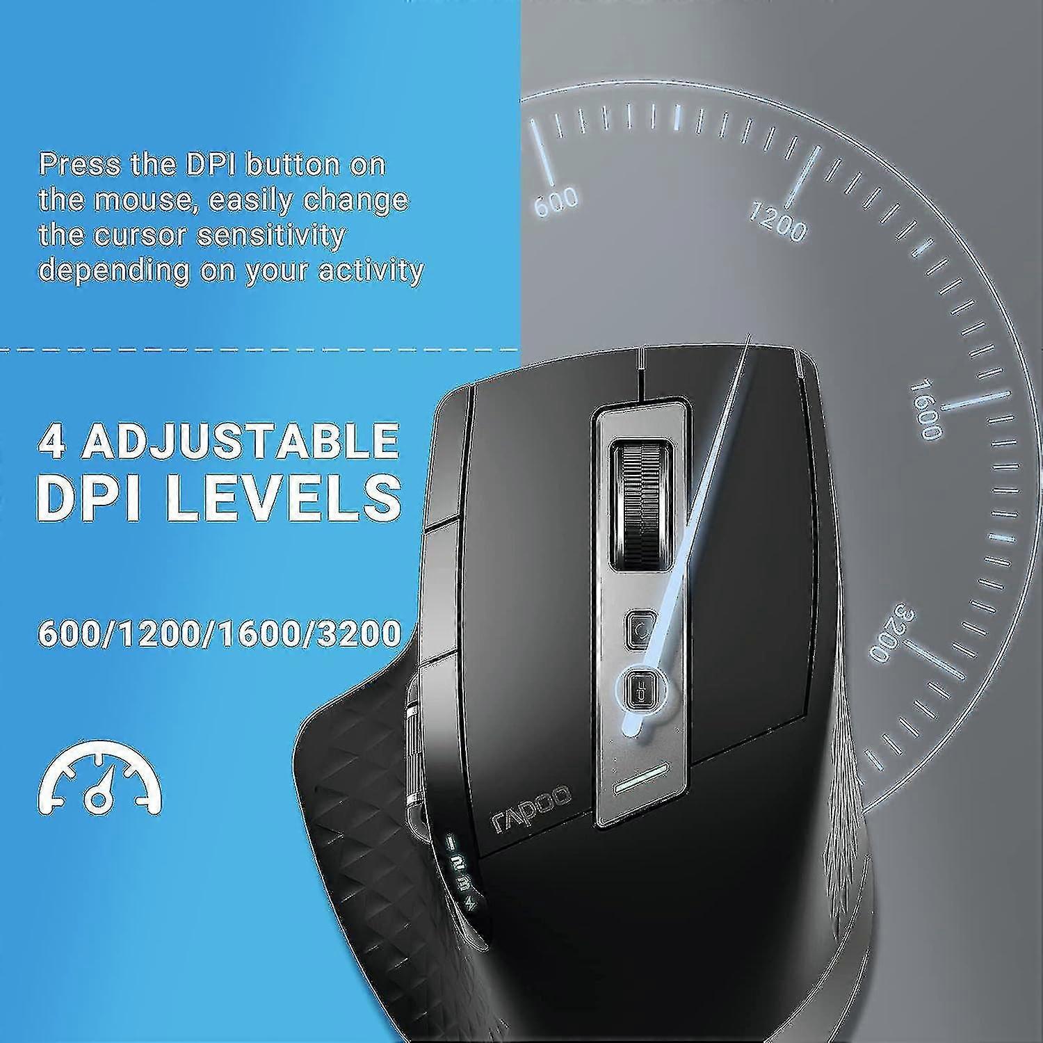 Rapoo Wireless Mouse - Multi-device Bluetooth Mouse For Laptop ...