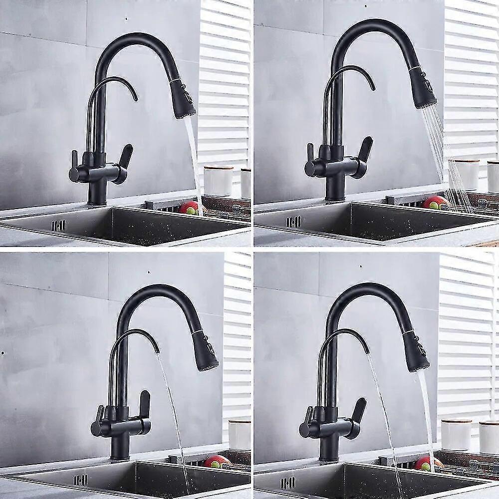 Exquisite Onyzpily Black Touch Sensor Kitchen Faucet Pull Out Sink ...