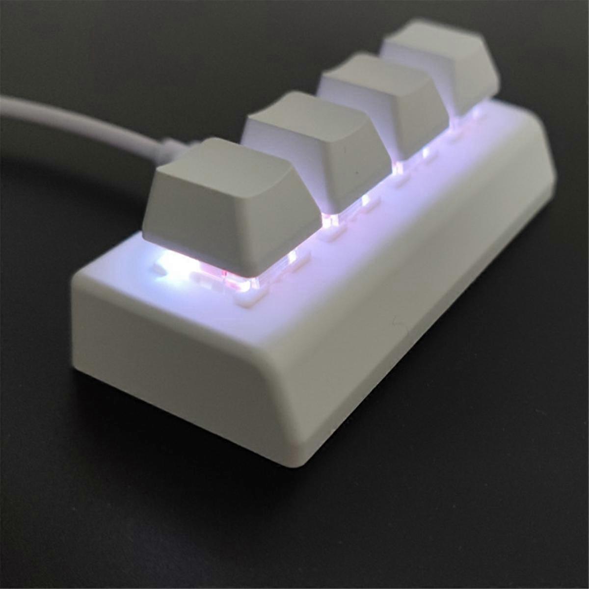 4 Keys Programmable Keypad Red Switch Ctrl C V Enter Mini Mechanical ...