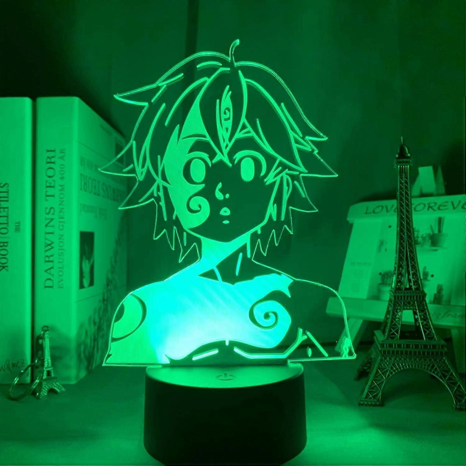 Manga The Seven Deadly Sins Meliodas 3D Visual Anime USB Desk Touch ...