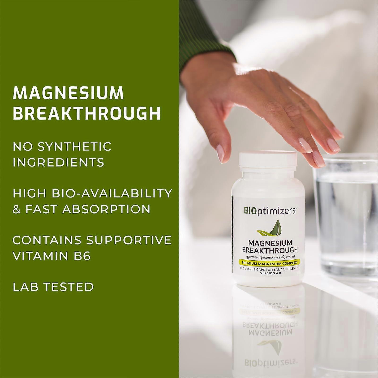 BiOptimizers Magnesium Breakthrough Supplement 4.0 - 30 Capsules ...