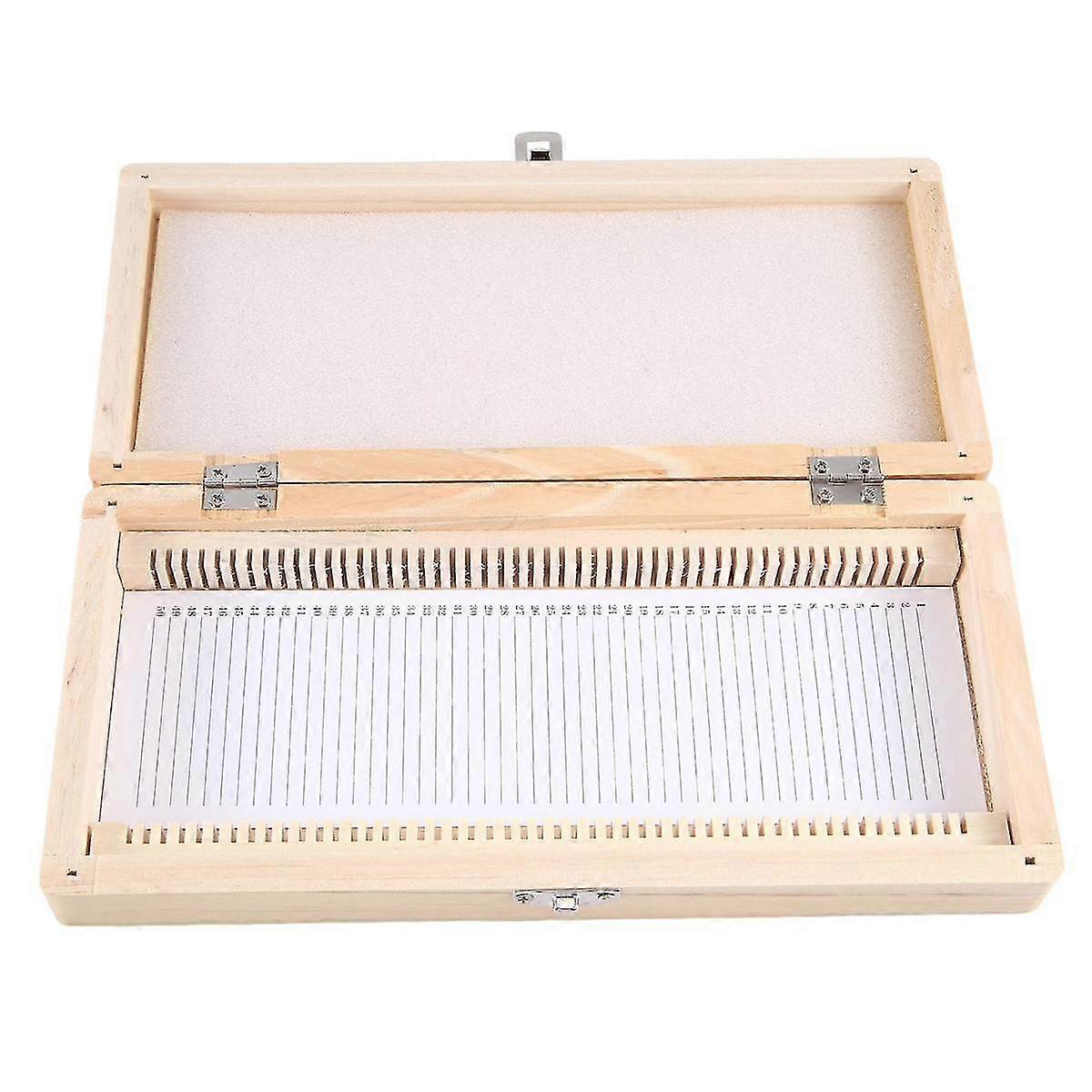 Wooden Slide Storage Box, Holds 50 Slides, Microscope Slide Box | Fruugo UK