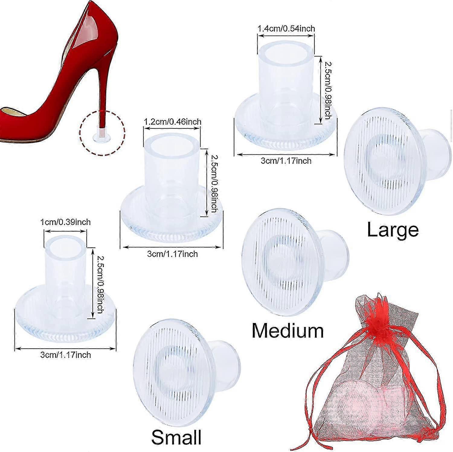 High Heel Protectors 12 Pairs Transparent Invisible Shoes Grass ...