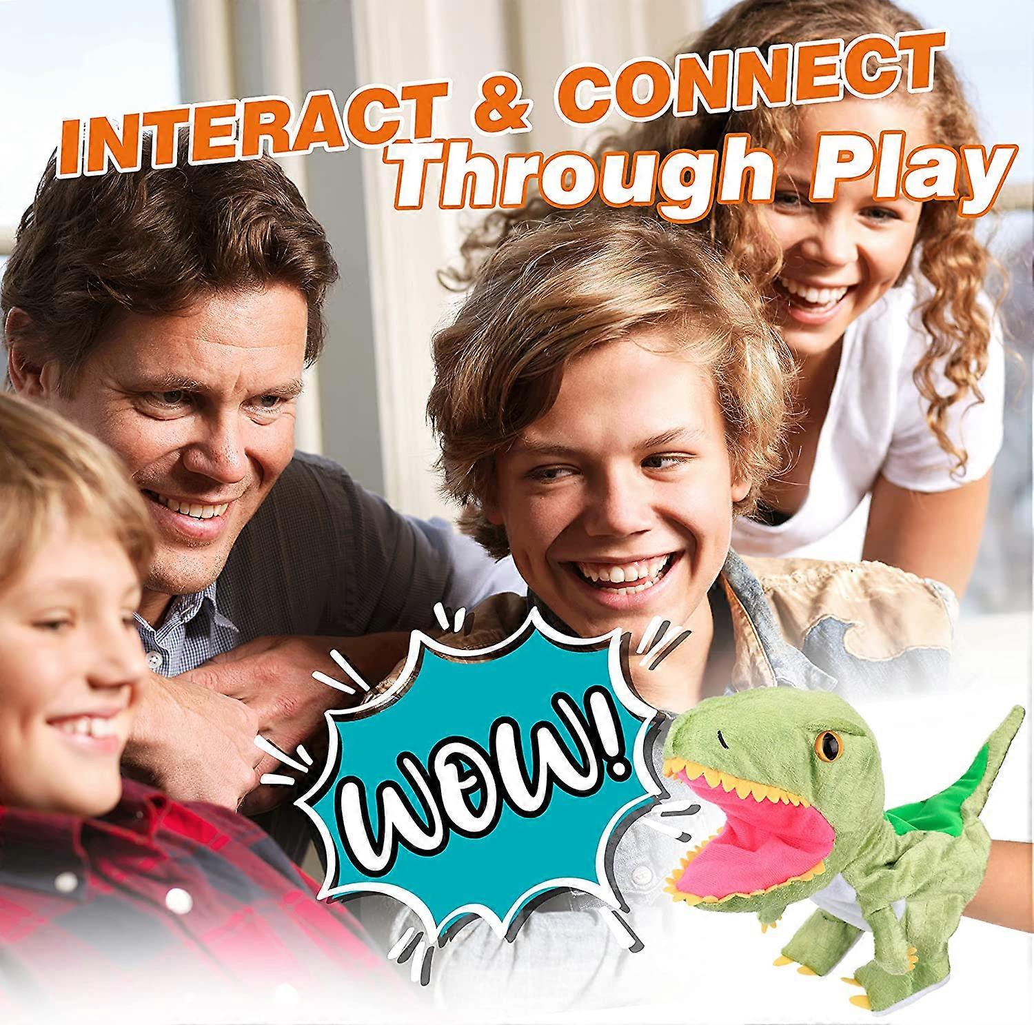 Dinosaur Hand Puppet Plush with Active Mouth for Role Play Storytelling ...