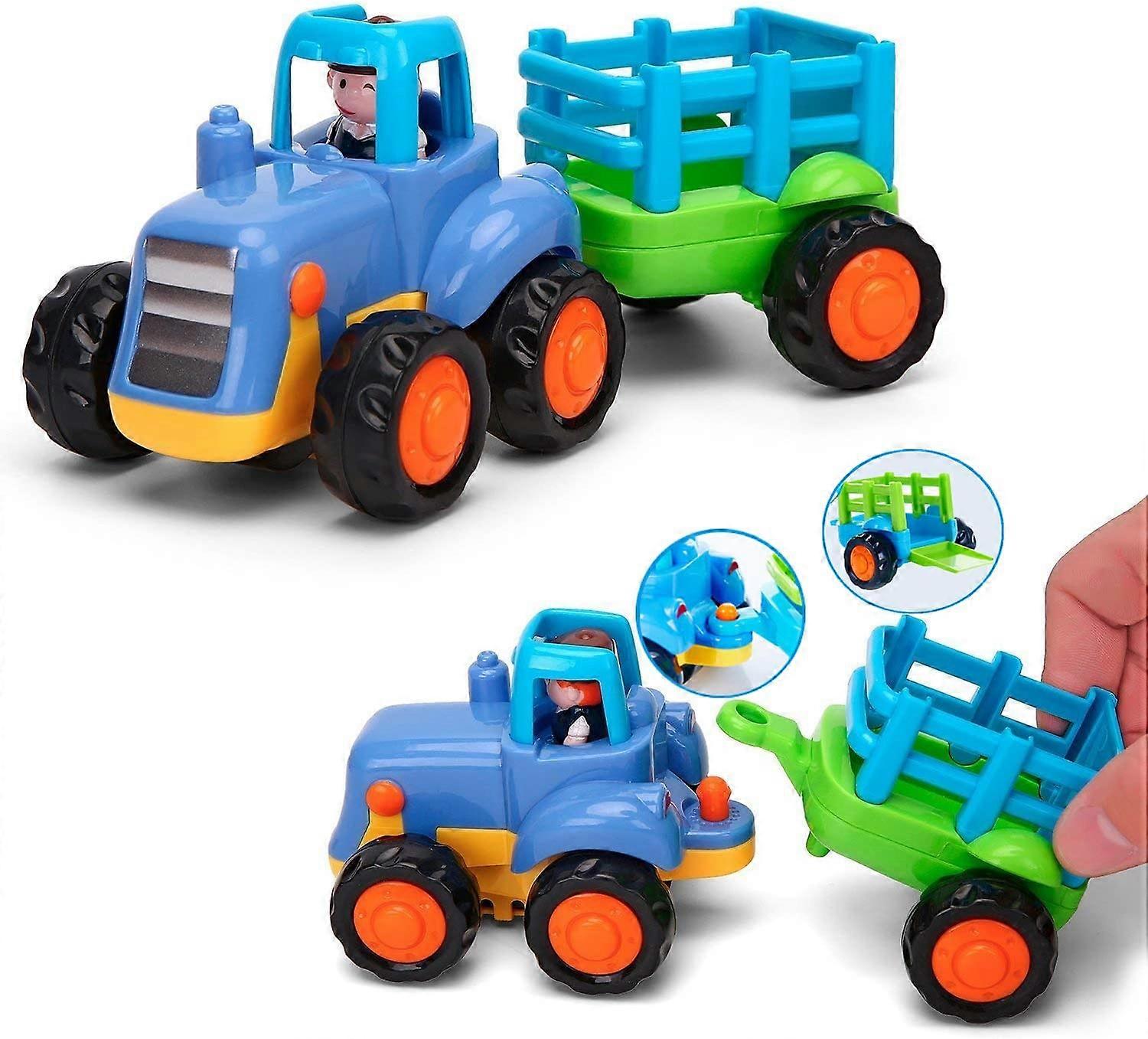 Friction Powered Cars Push and Go Trucks Construction Vehicles Toys Set ...
