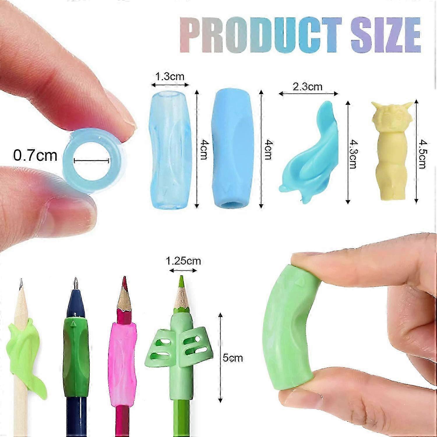 18 Pcs Pencil Grips for Children Handwriting, Pen Holder Training Grip ...