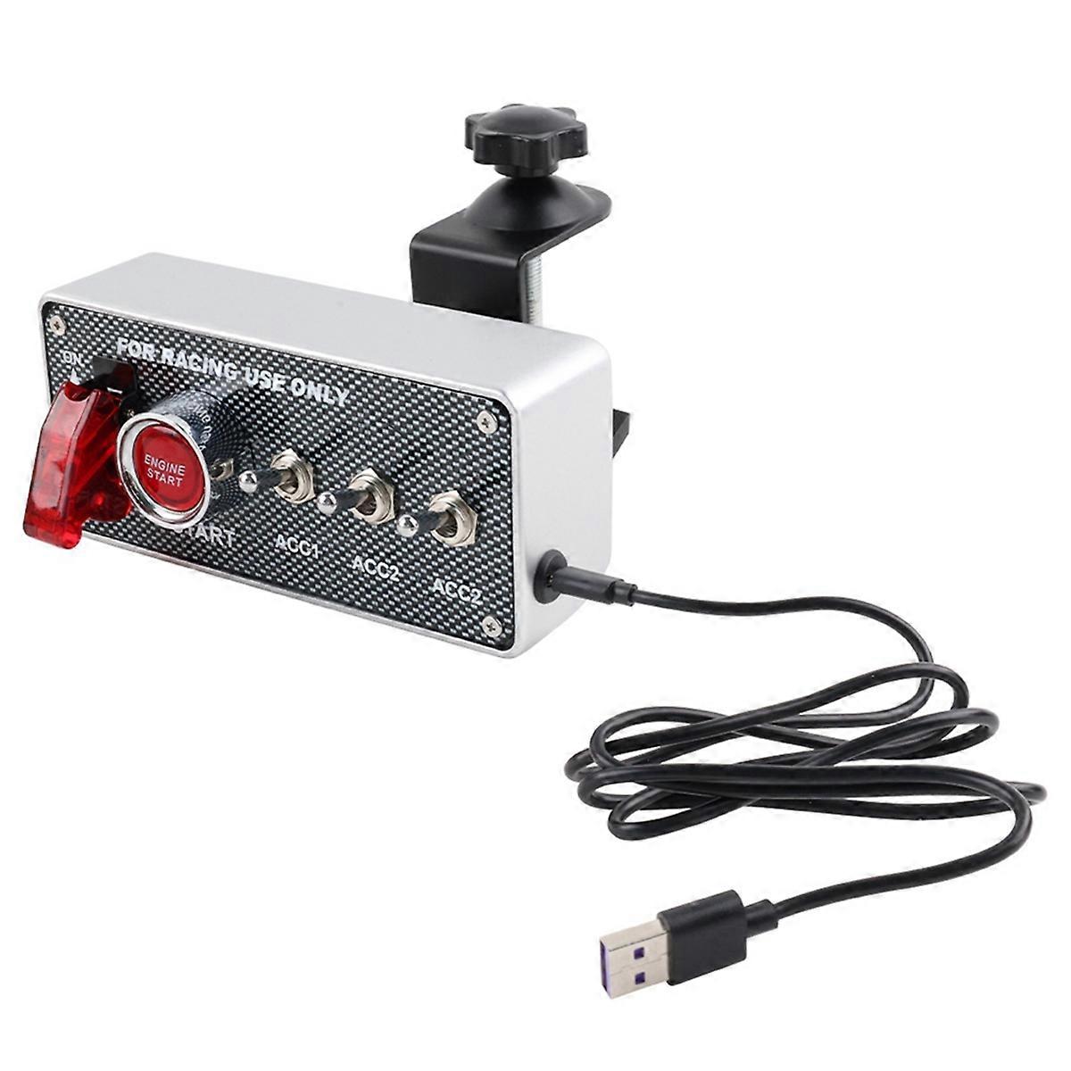 USB 12V Ignition Switch Panel Ignition Push Buttons LED Toggle Switch ...