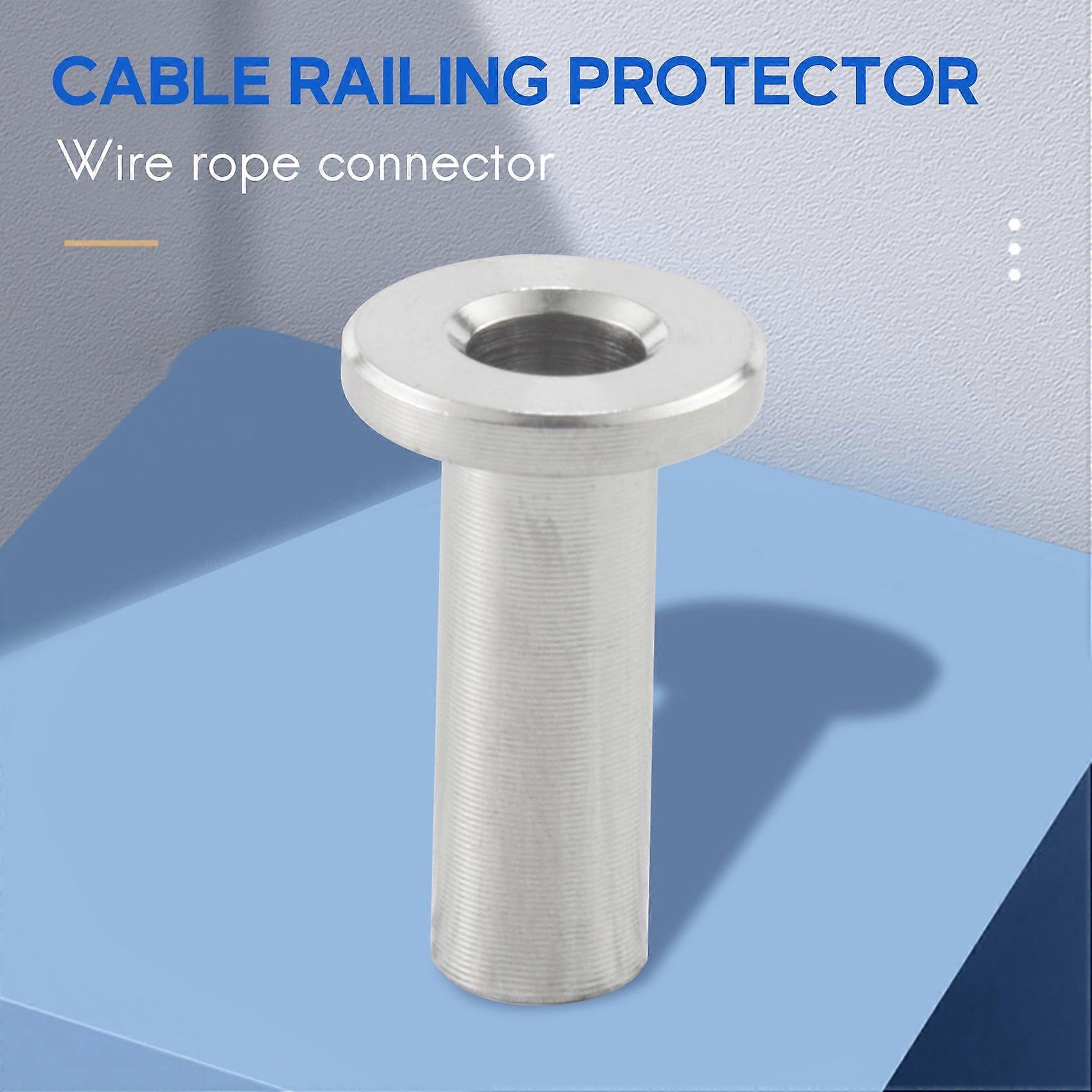 40 Pack T316 Stainless Steel Protector Sleeves For 1/8 inch Wire Rope ...