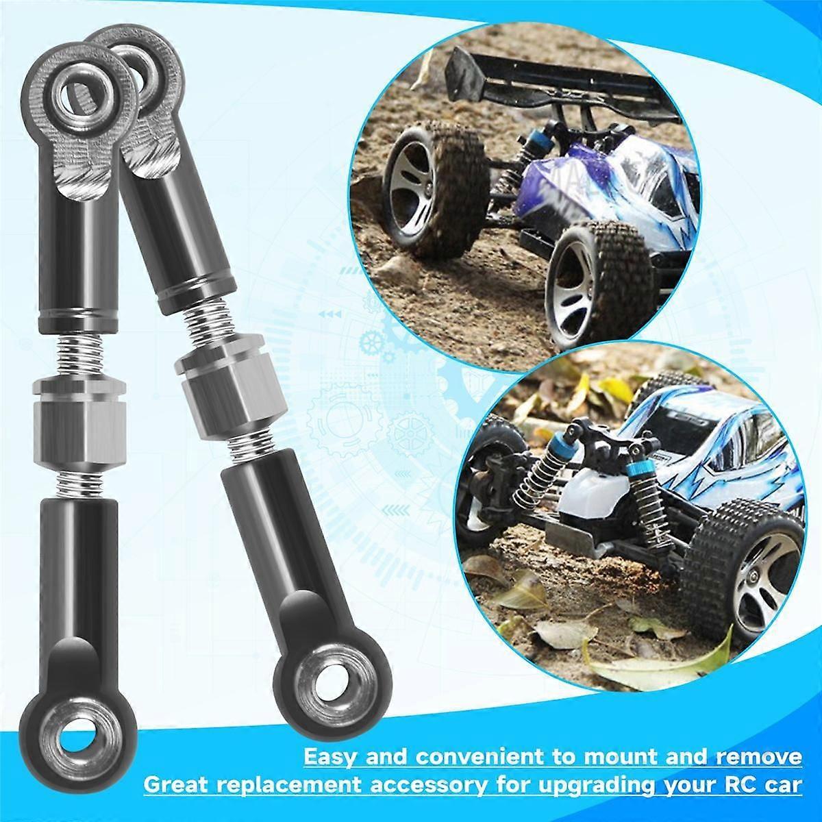 6Pcs Adjustable Metal Linkage Pull Rod Front /Rear Servo Link for A949 ...