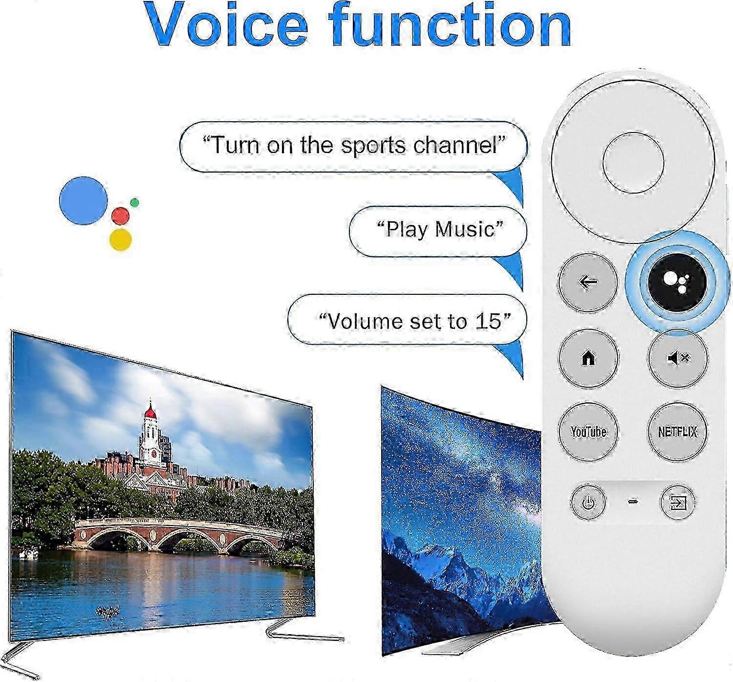 Google Chromecast 4K TV with Bluetooth Voice Remote - Snow White ...