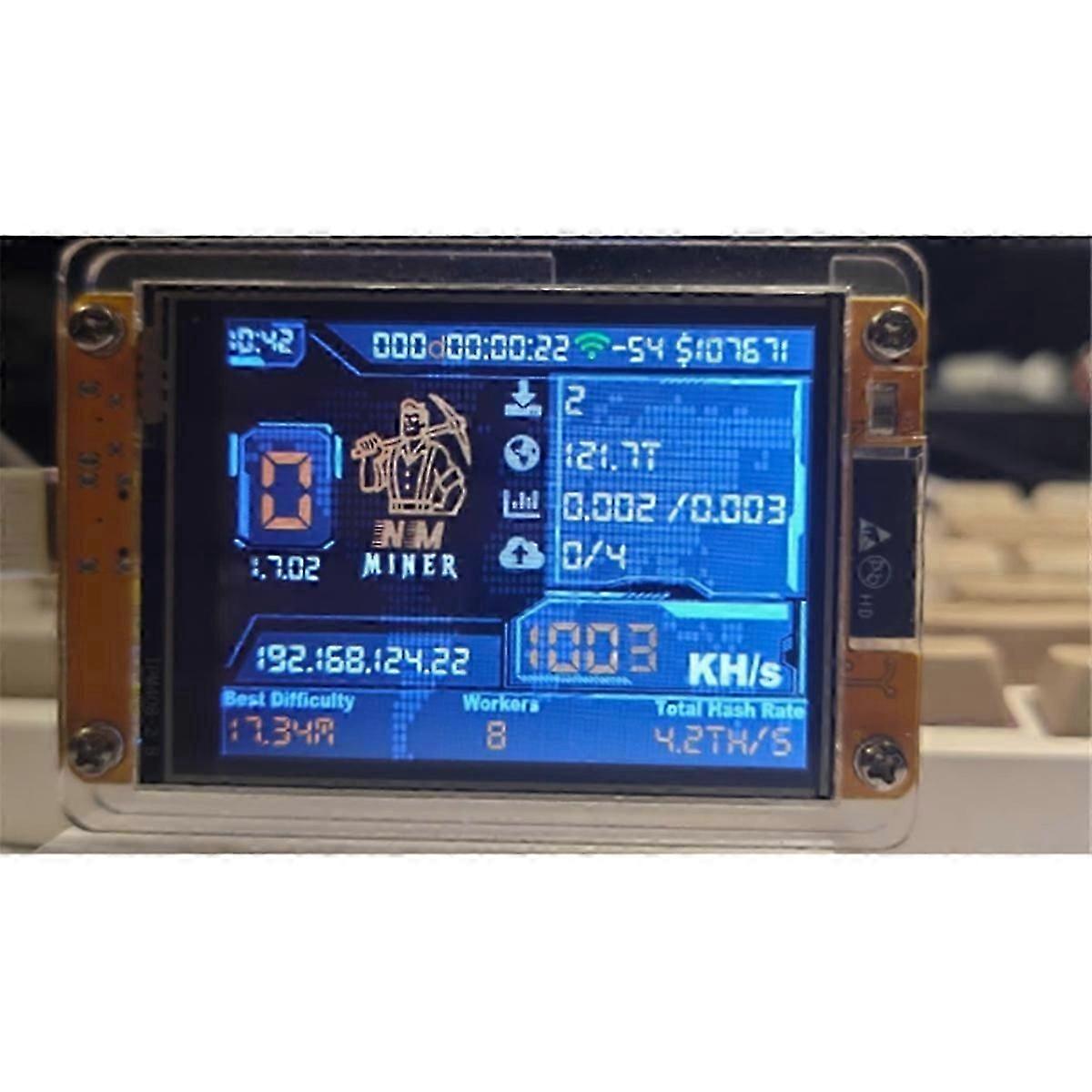 NMMiner NerdMiner V2 Hashrate 1000KH/S ESP32 2.8 Inch Smart Display ...