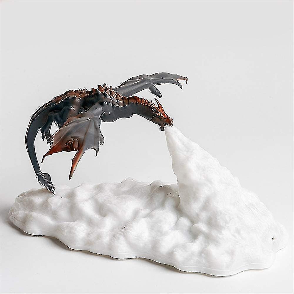 3d Fire-breathing Night Light Dragon, 3d Printing Flame Dinosaur Lamp ...