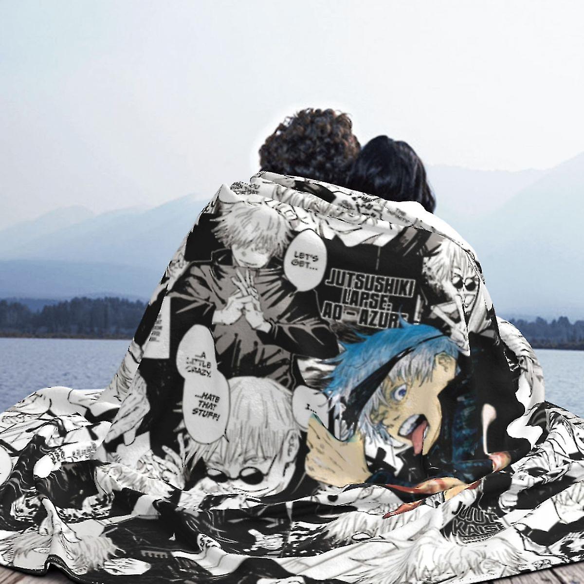 Gojo Satoru Jujutsu Kaisen Manga Collage Blanket Fleece Spring Autumn ...