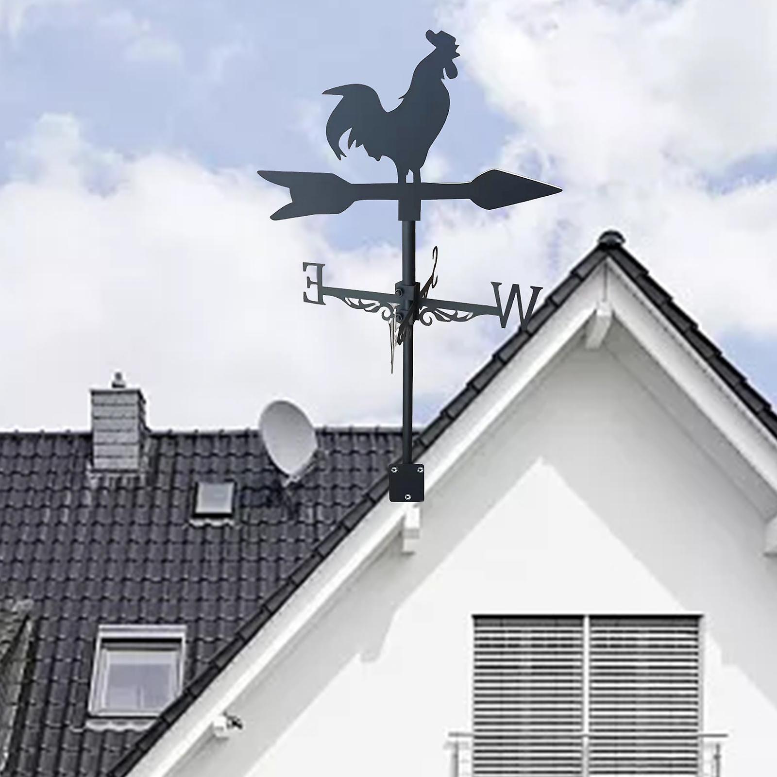 Rooster Weathervane Weather Vane Metal Vintage Style for Yard Garage ...