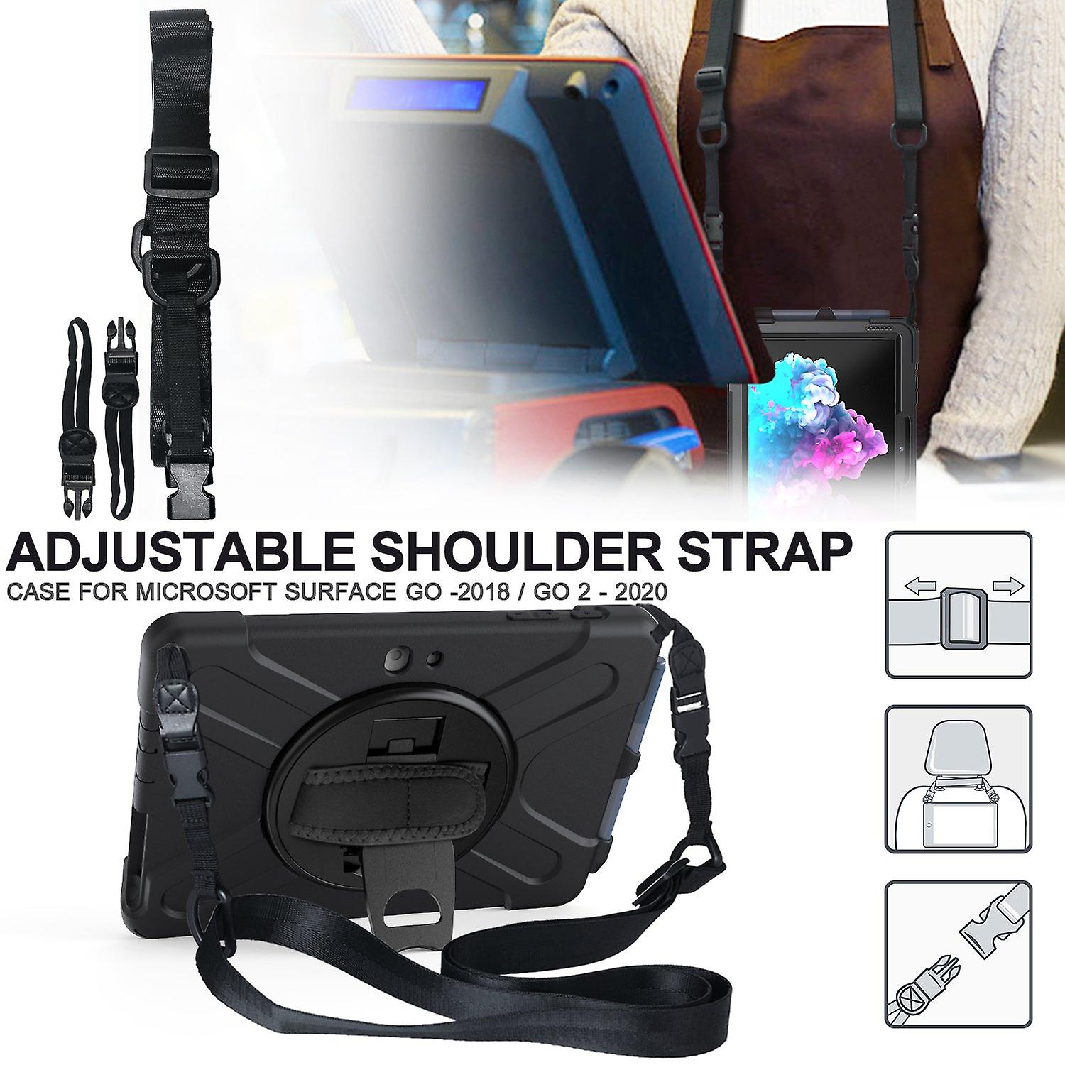 [Built-in Hand Holder Strap] 360° Swivel Combo KickTablet Shell for ...