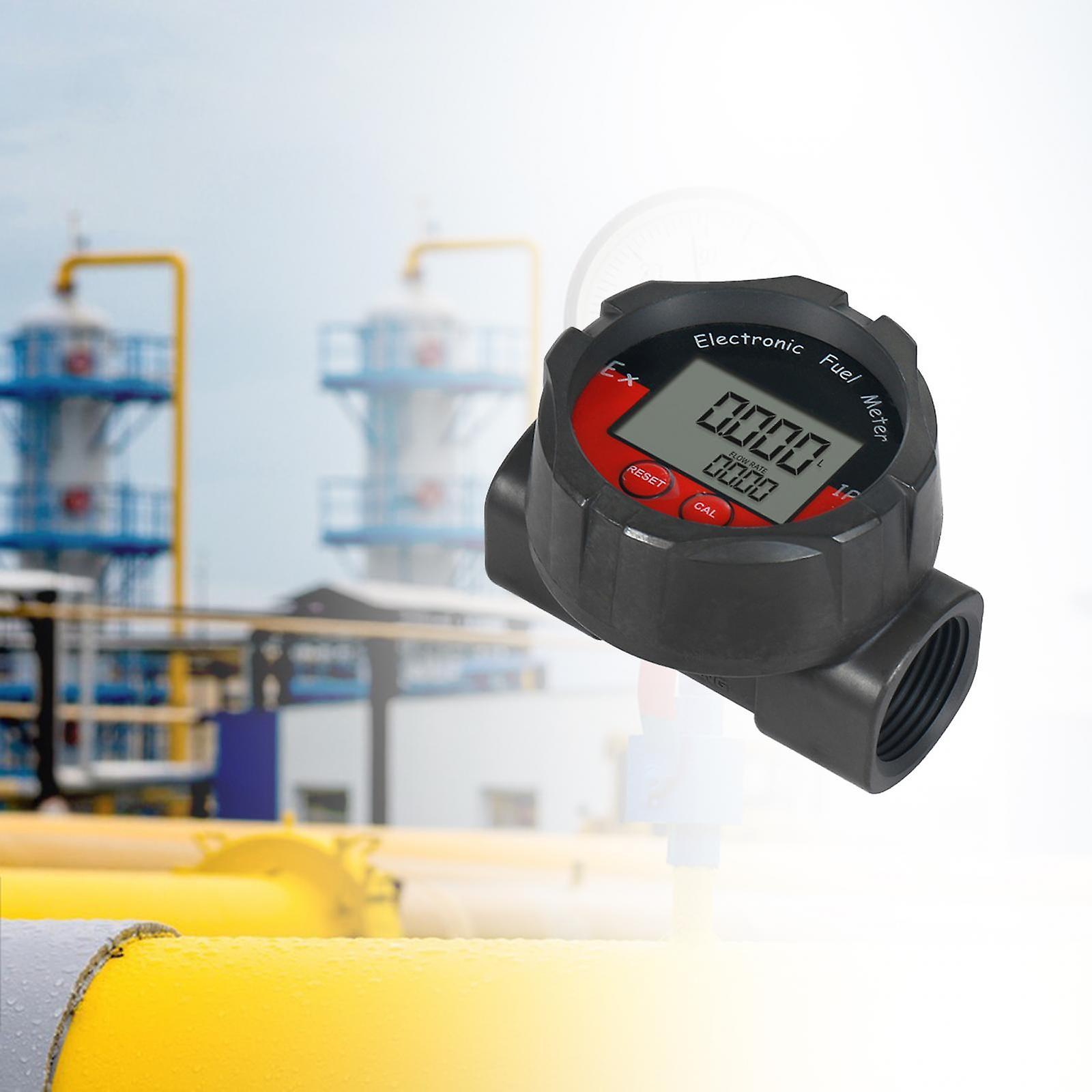 Gasoline Flow Meter Electronic Fuel Meter Accuracy Digital LCD Display ...