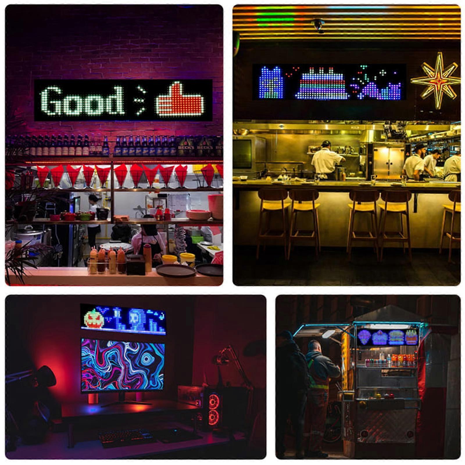 LED Matrix Pixel Panel Bluetooth APP USB 5V Flexible Addressable RGB ...