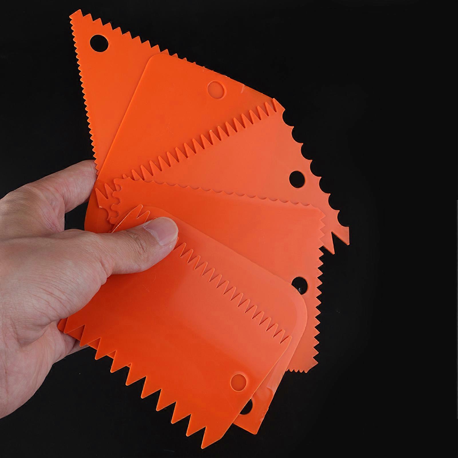 6Pcs Orange Plastic Clay Scraper Handle Carved Soft Clay Sculpture DIY ...