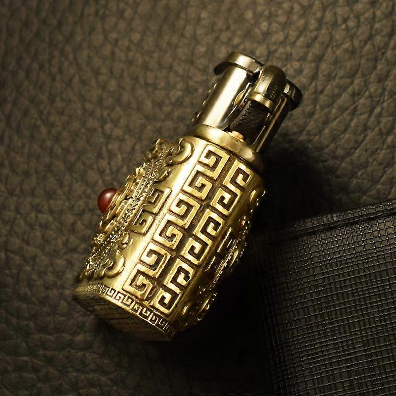 Lighter,Carving Technology External Processing Kerosene Lighter Inlaid ...