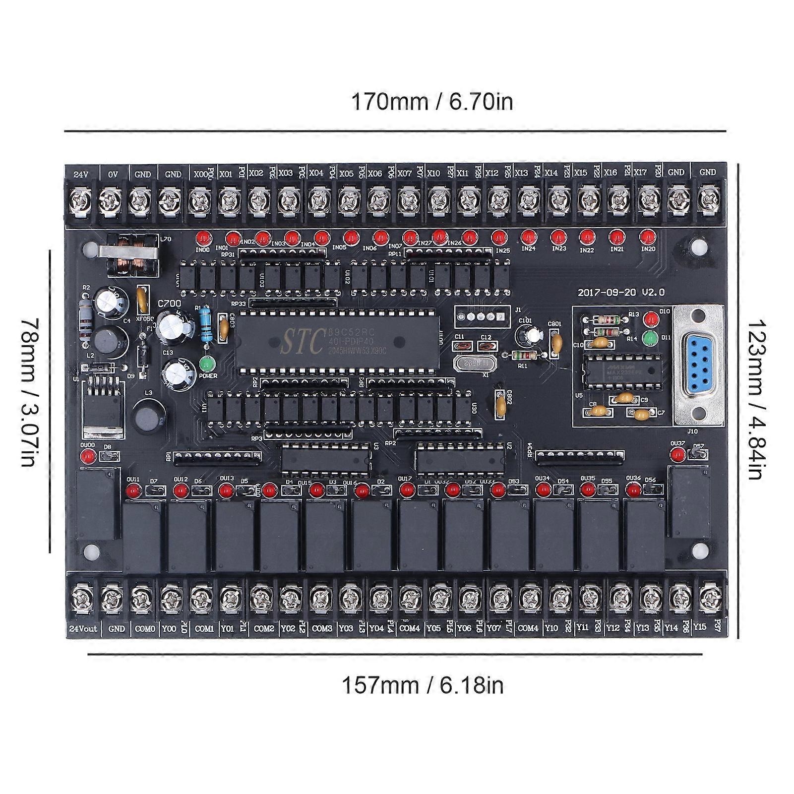 PLC Industrial Control Board PCB Single Chip Controls Boards ...