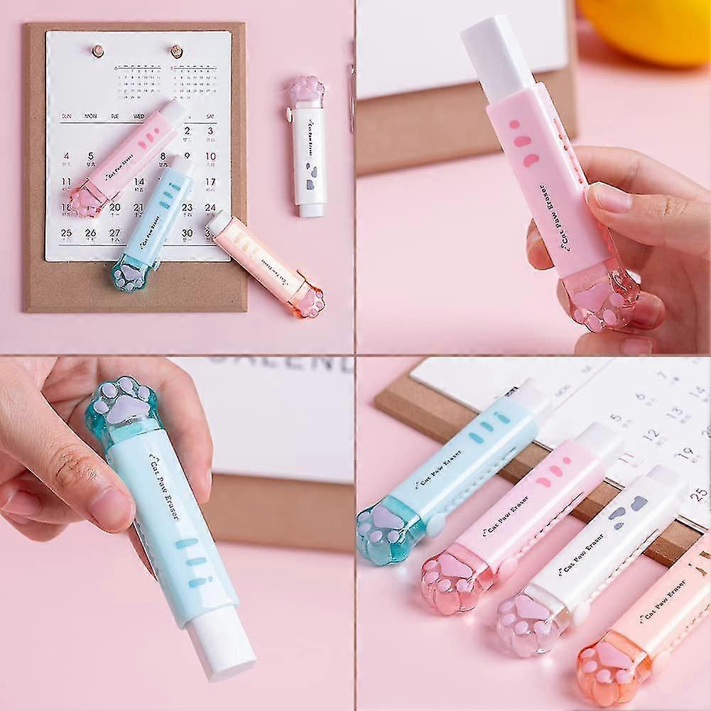 4 Pcs Kawaii Push-pull Design 's Claw Eraser Portable Rubber Eraser ...