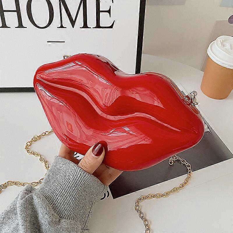 3D Sexy Red Lips Handbag: Perfect for Parties and Evening Events ...