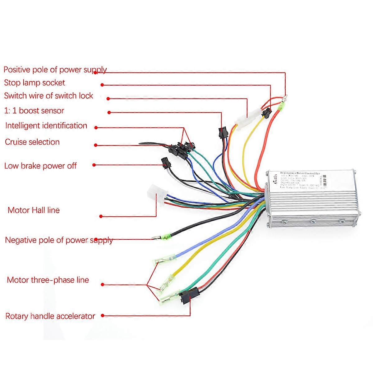 36V-48V 250W 350W Universal Brushless Electric Bicycle Controller ...