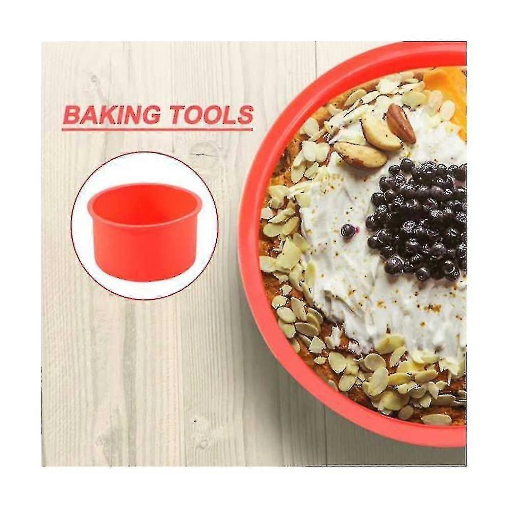 12pcs Mini Cake Molds 4 Inch Round Baking Non-stick Silicone Baking ...