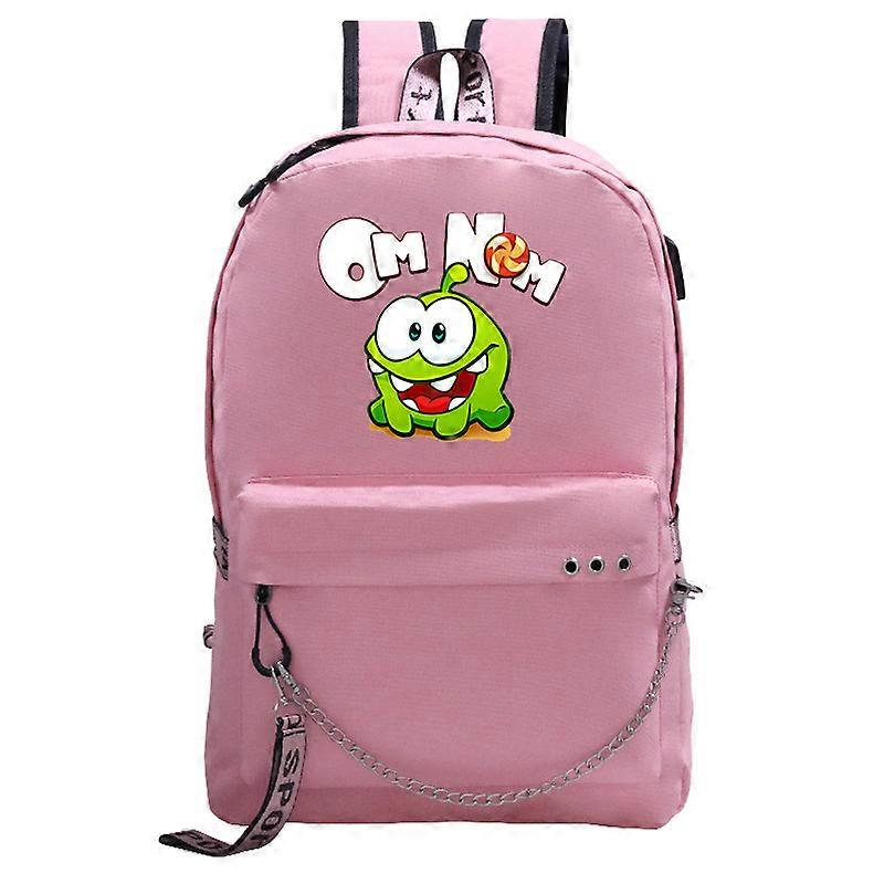 Om Nom bag USB Charging Backpack Game Om Nom Frog Cut The Rope ...