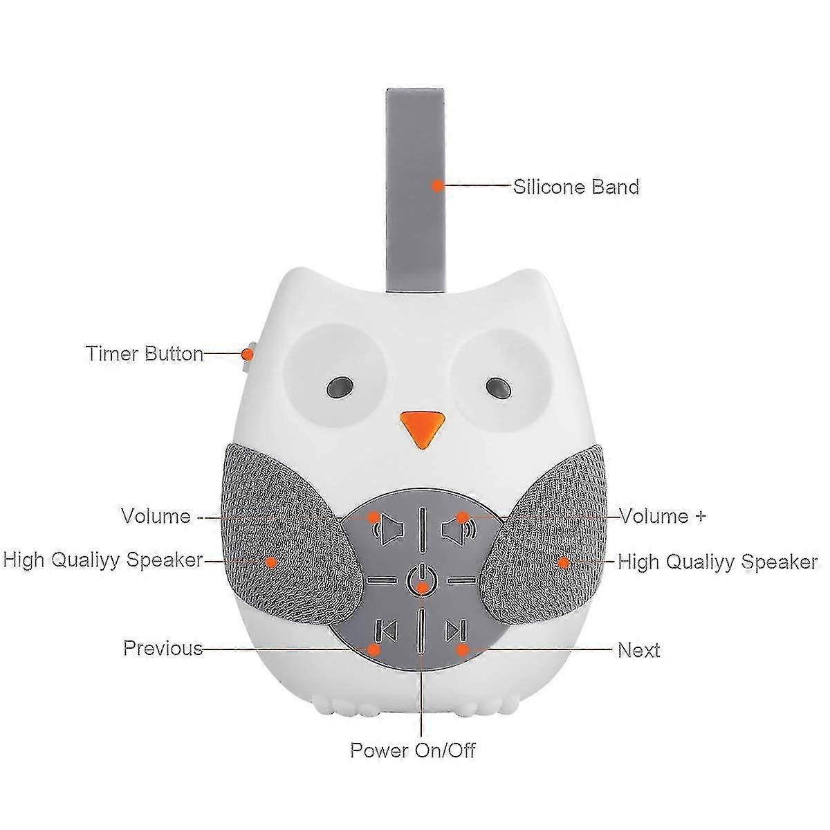 Baby Sleep Pacifier Shusher, Sound Machines Owl Soothing Sleep Aid ...