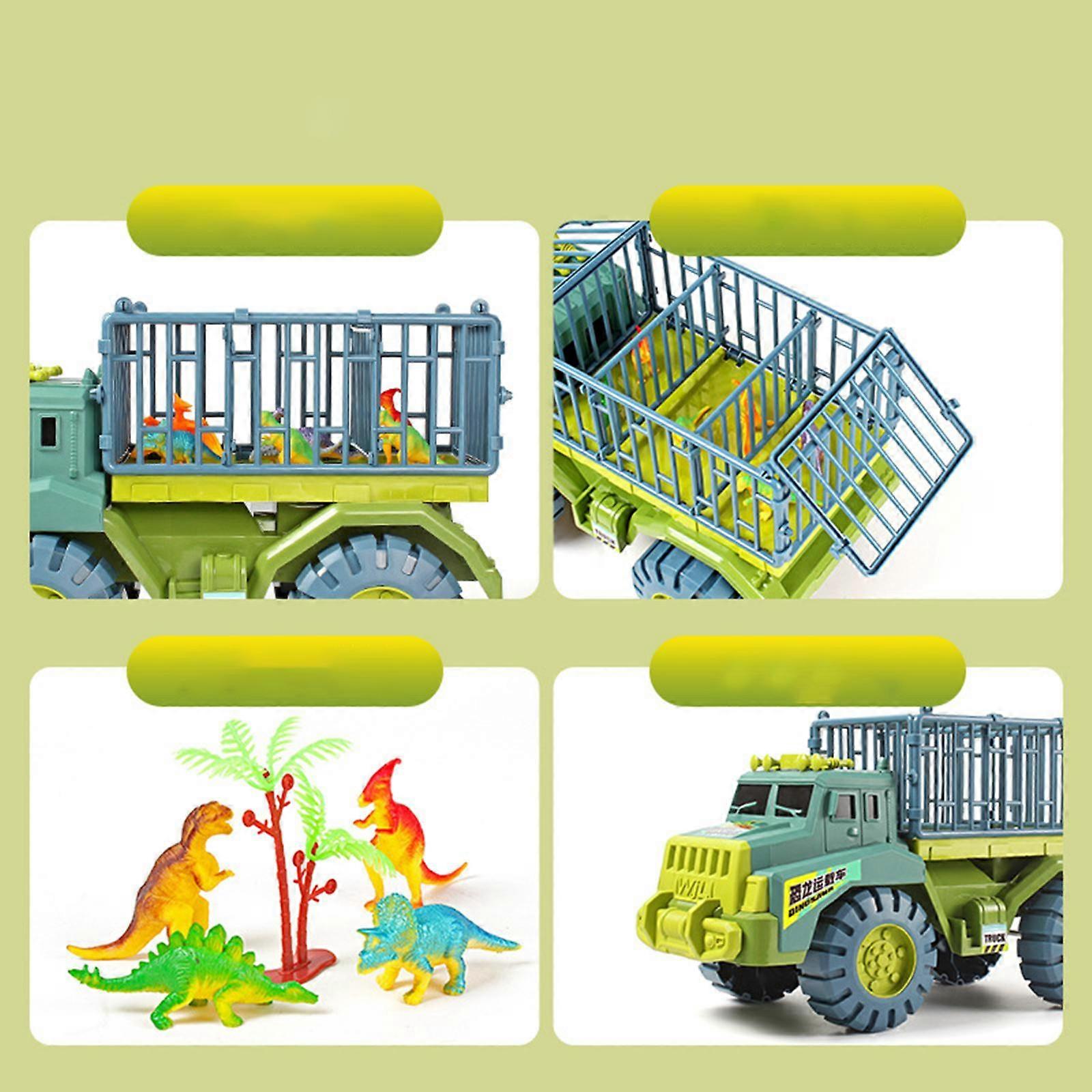 Toy Truck, Dinosaur Transport Car Carrier Truck with Dinosaur Toys ...