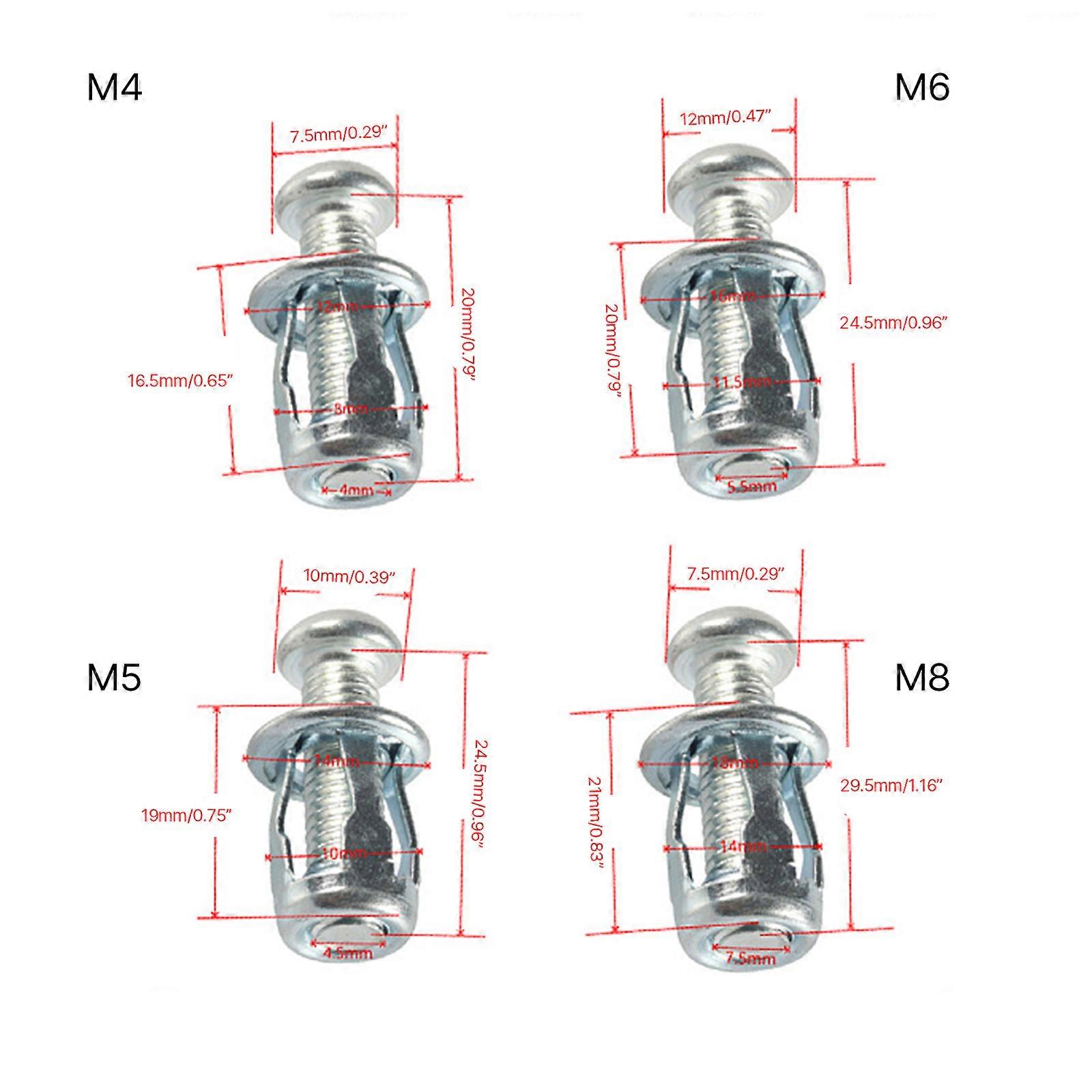Expansion Clamp Petals Rivet Lock Jacks Nut Bolt Set Steel Hollow Wall ...