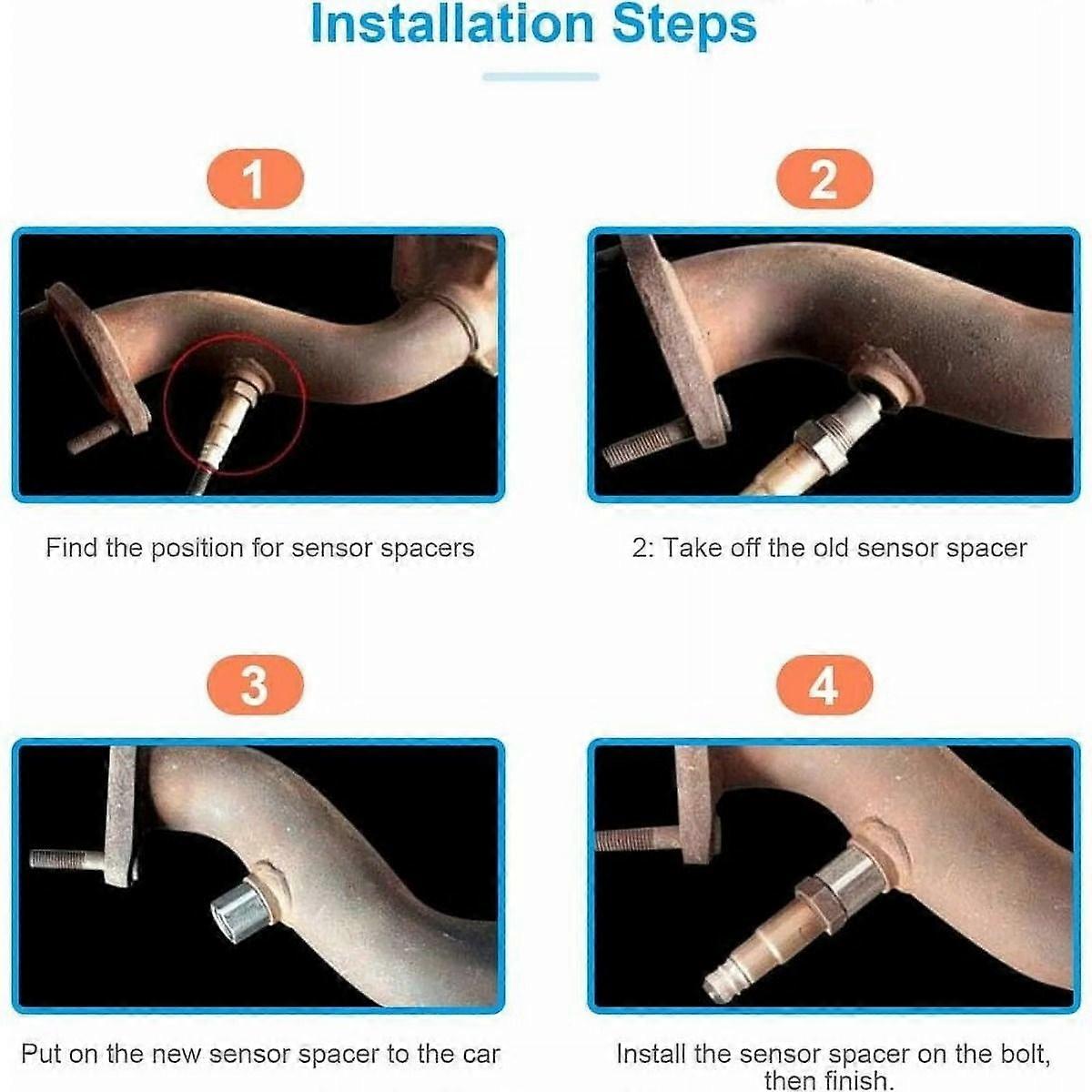 2Pcs Oxygen Extender Sensor Extension Spacer For Cars Engine Exhaust ...