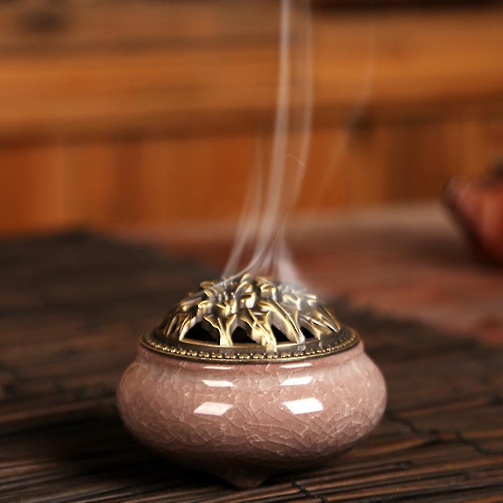 Ceramic Incense Burner, Copper Cover, Buddha, Antique Alloy Wire ...