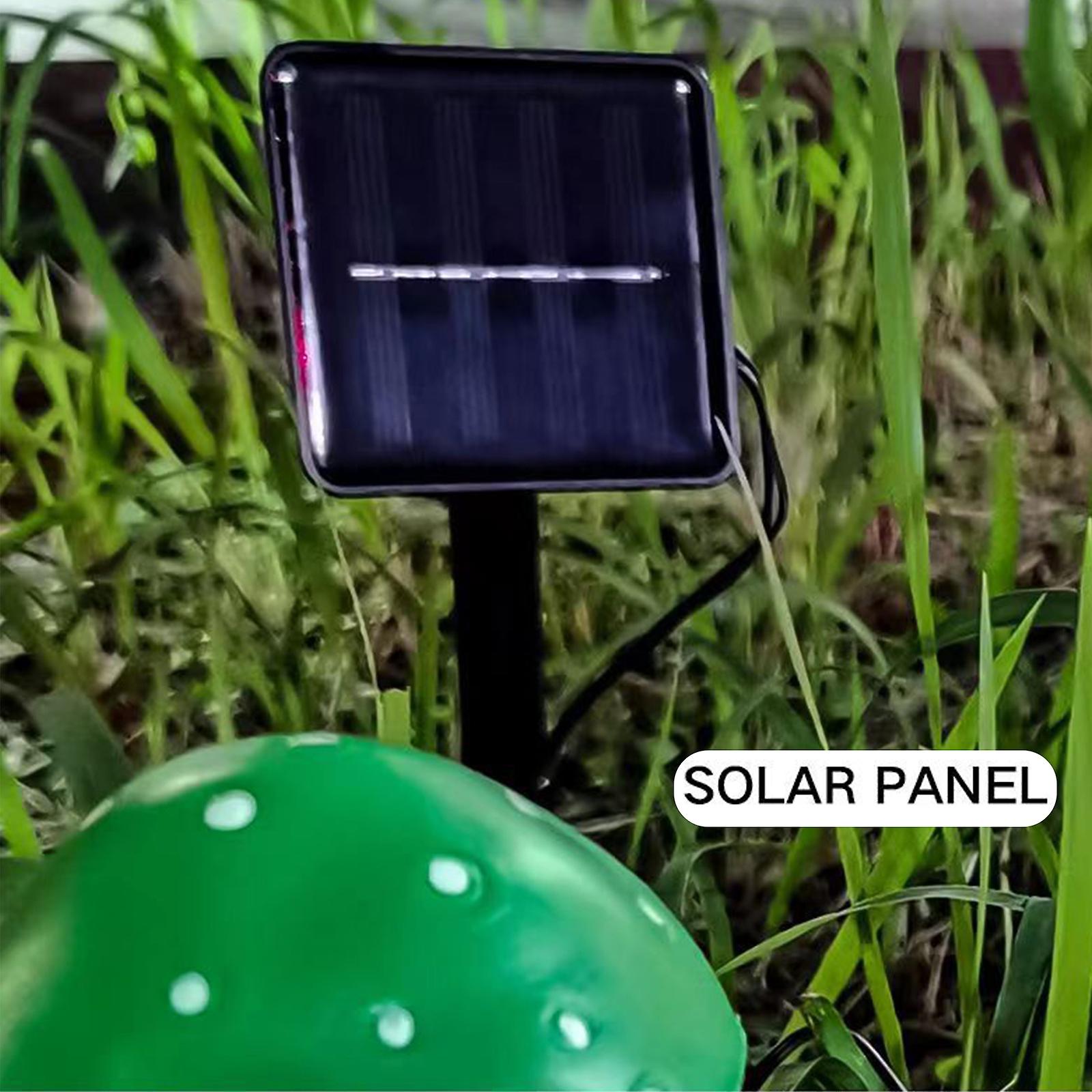 Set of 6 Solar Powered Mushroom Toadstool LED Outdoor Waterproof Garden ...