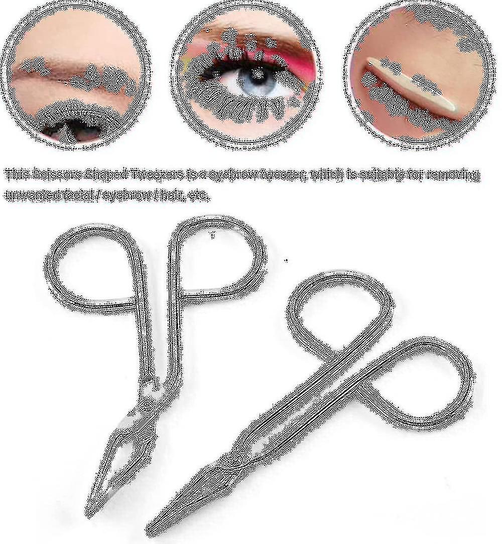 Professional Scissor Handle Eyebrow Tweezers Oblique Tweezers | Fruugo UK