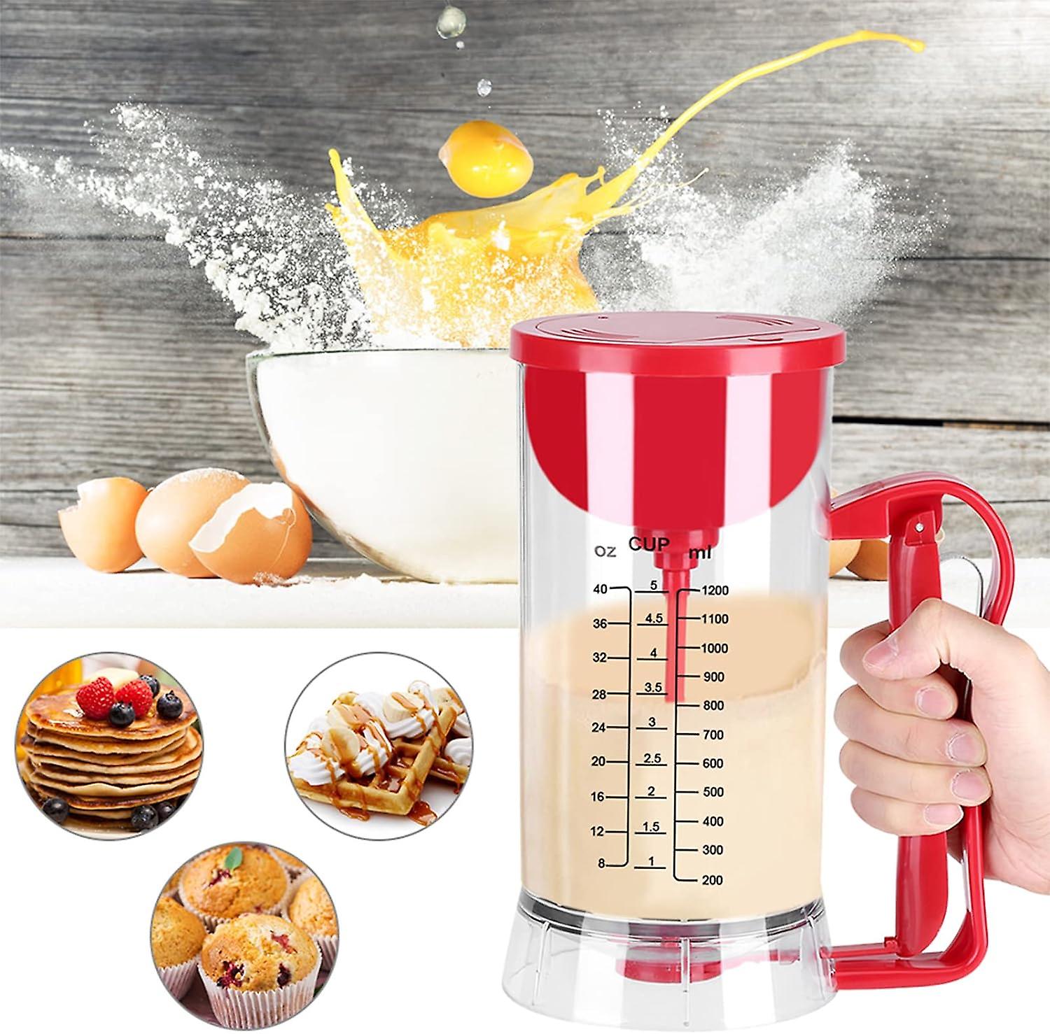 Electric Batter Mixer Dispenser, Cordless Battery Powered Waffle ...