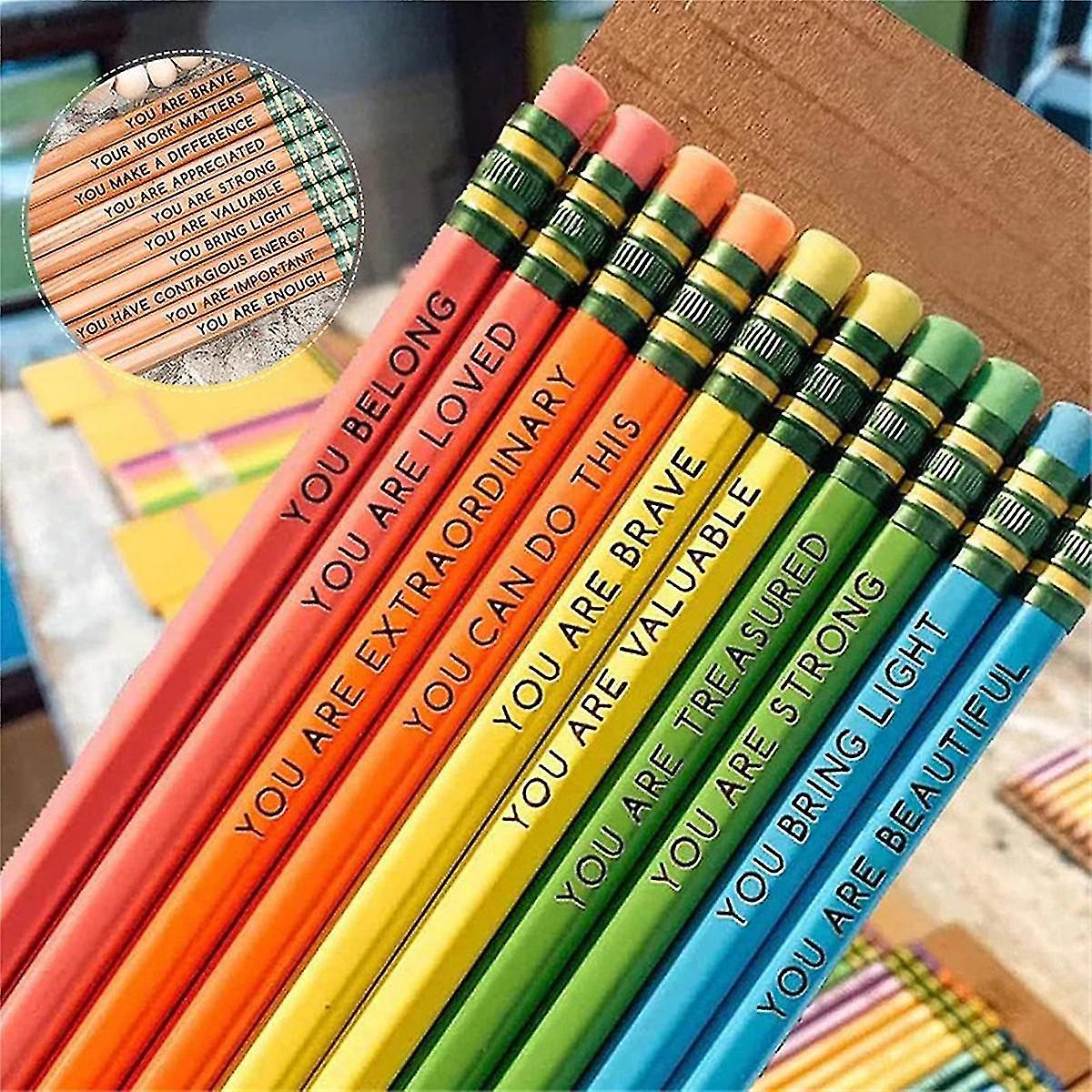 Affirmation Pencil Set 2023 New Inspirational Pencils With Motivational ...