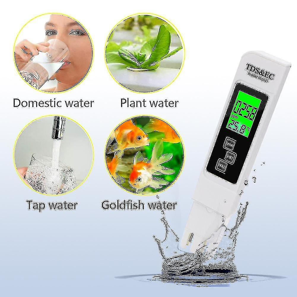 Digital Water Quality Test Pen Ec Tds Tester Ph Meter Water Hardness ...